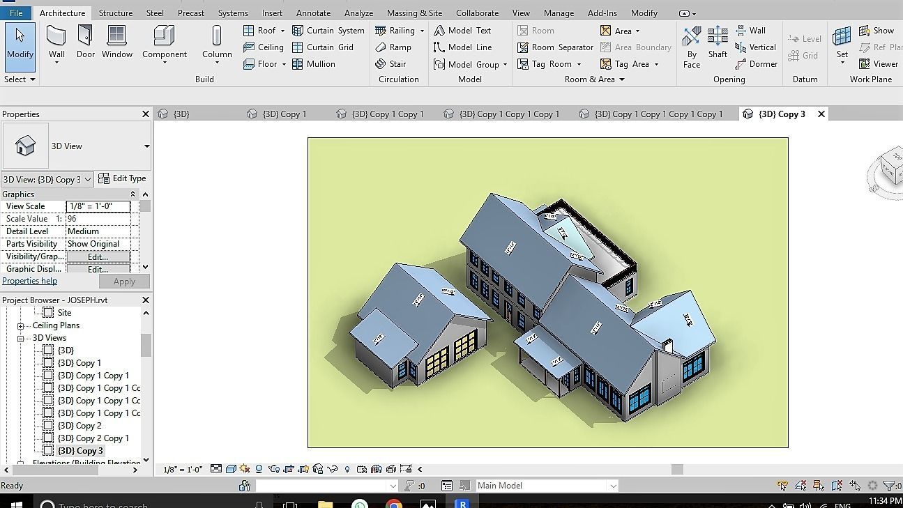 Revit Model wood House 3D model | CGTrader