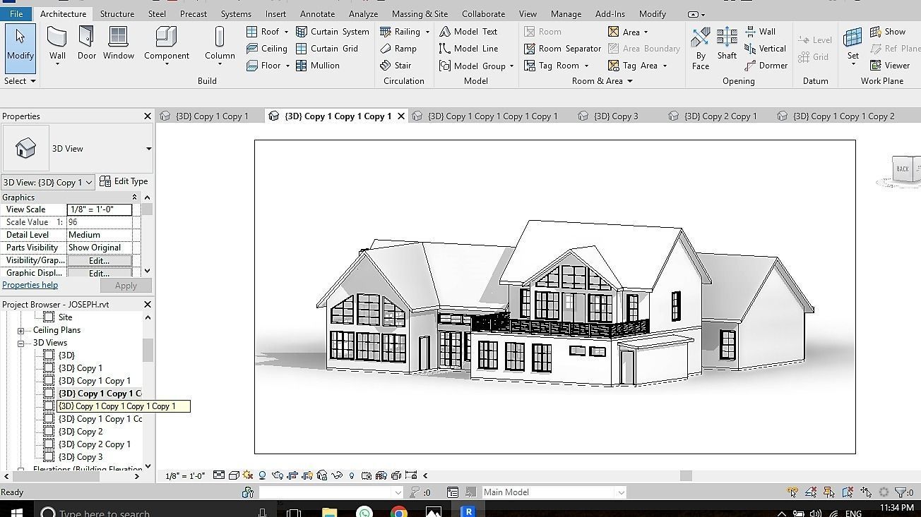 Revit Model wood House 3D model | CGTrader