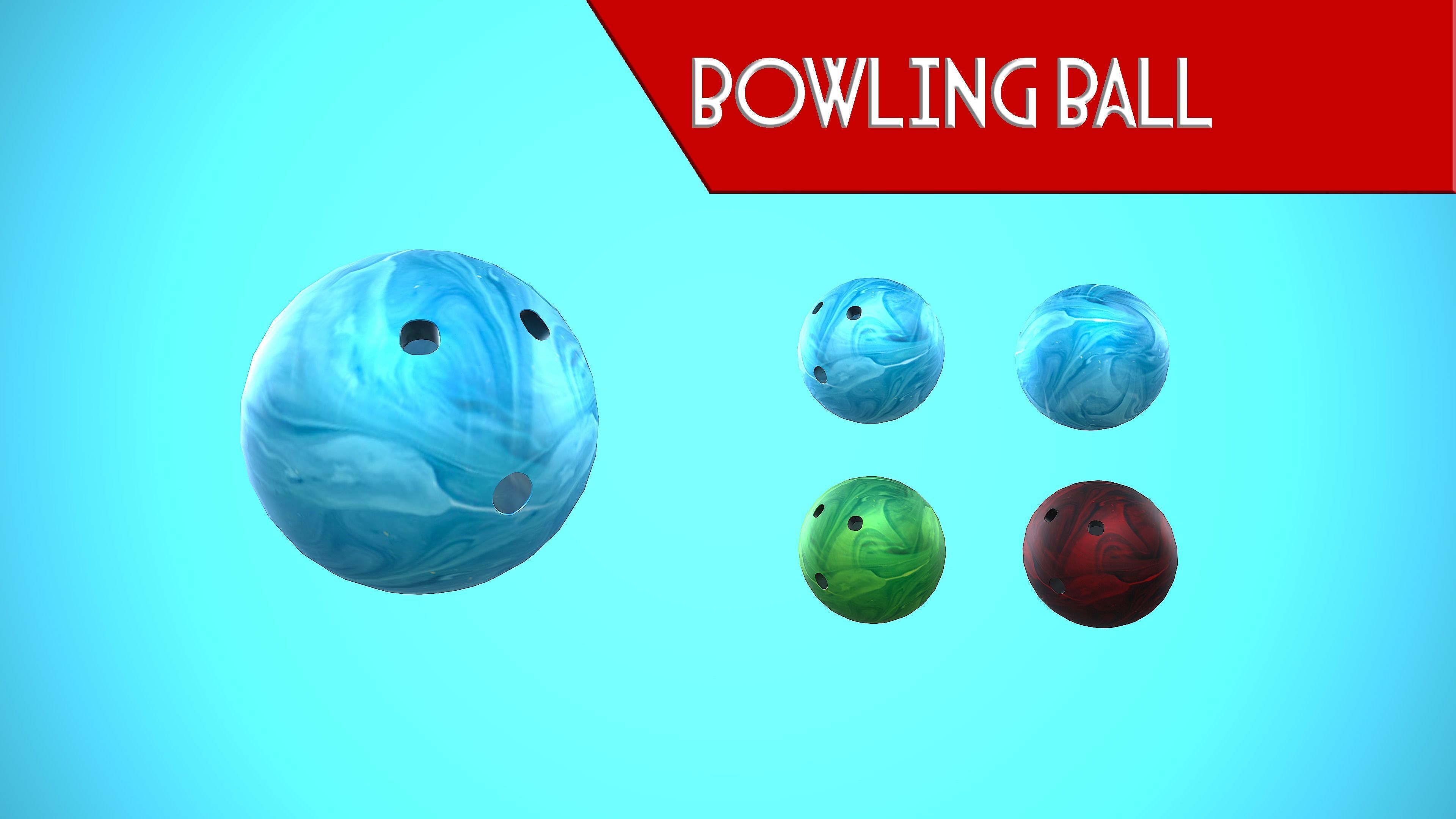 3D model BOWLING BALL CARTOON STYLIZED VR / AR / low-poly | CGTrader