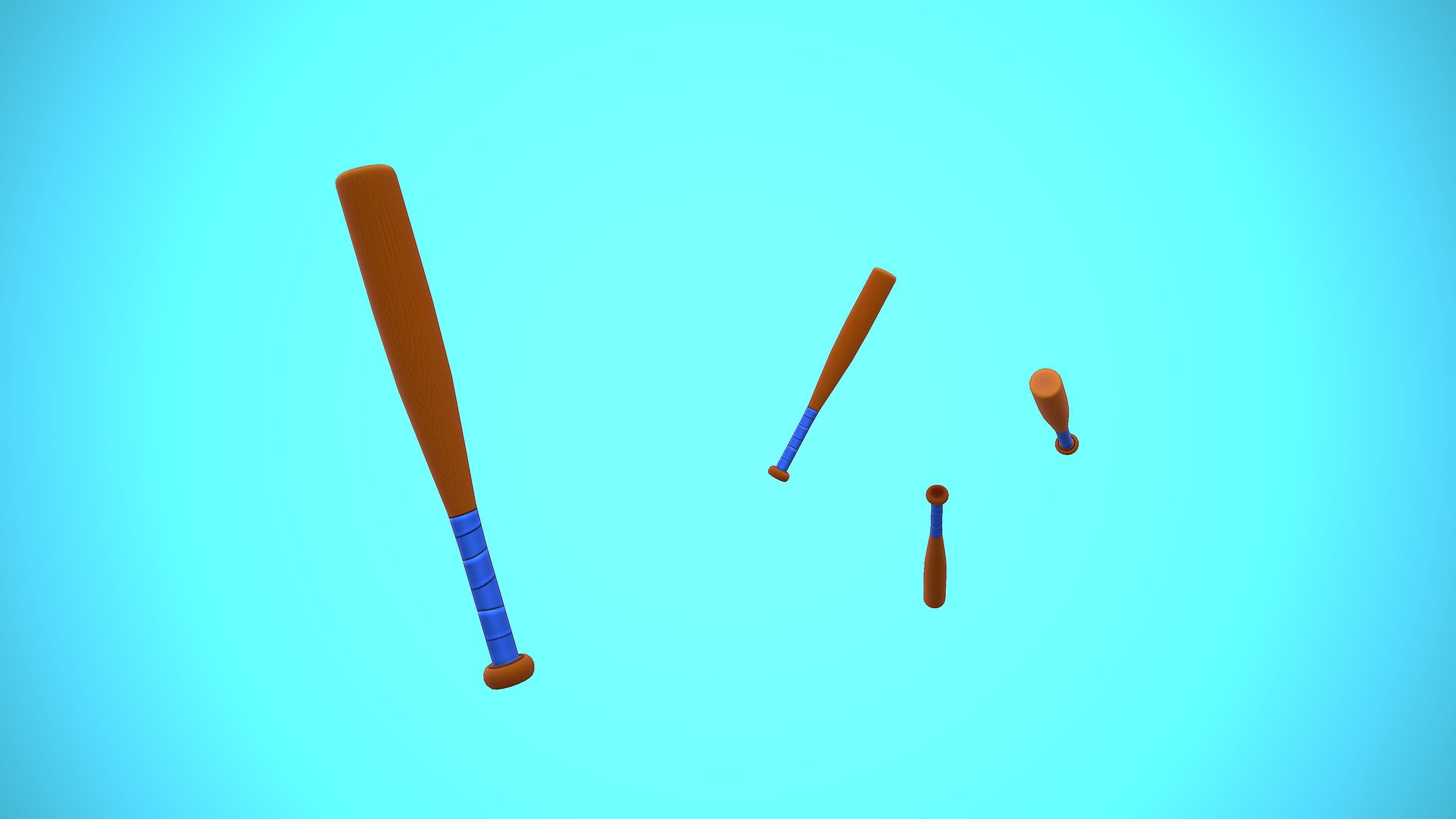 3D model BASEBALL BAT CARTOON STYLIZED VR / AR / low-poly | CGTrader