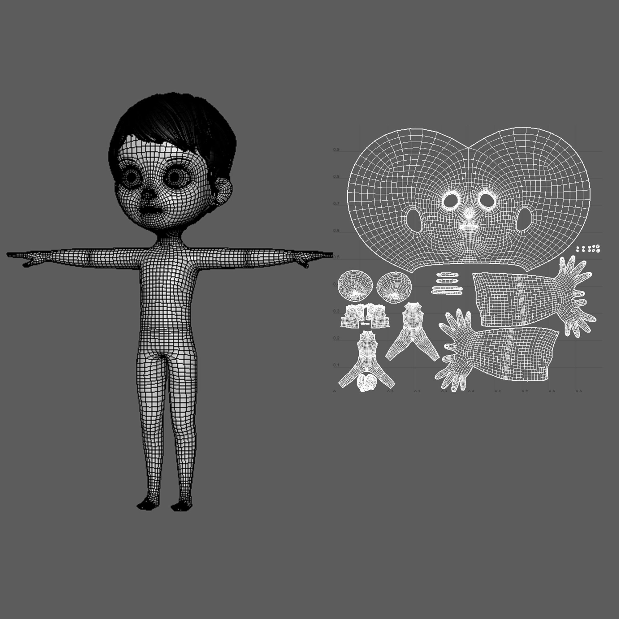 3D model Cartoon Boy - base mesh VR / AR / low-poly | CGTrader
