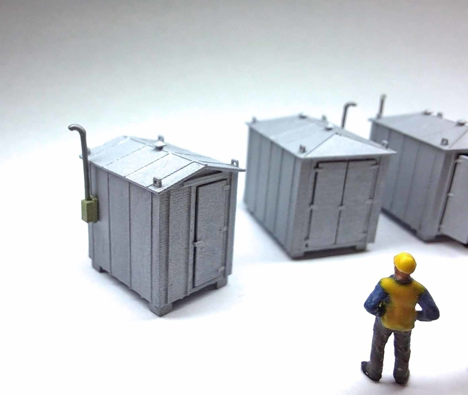 N Scale Lineside Equipment Sheds 3D model | CGTrader