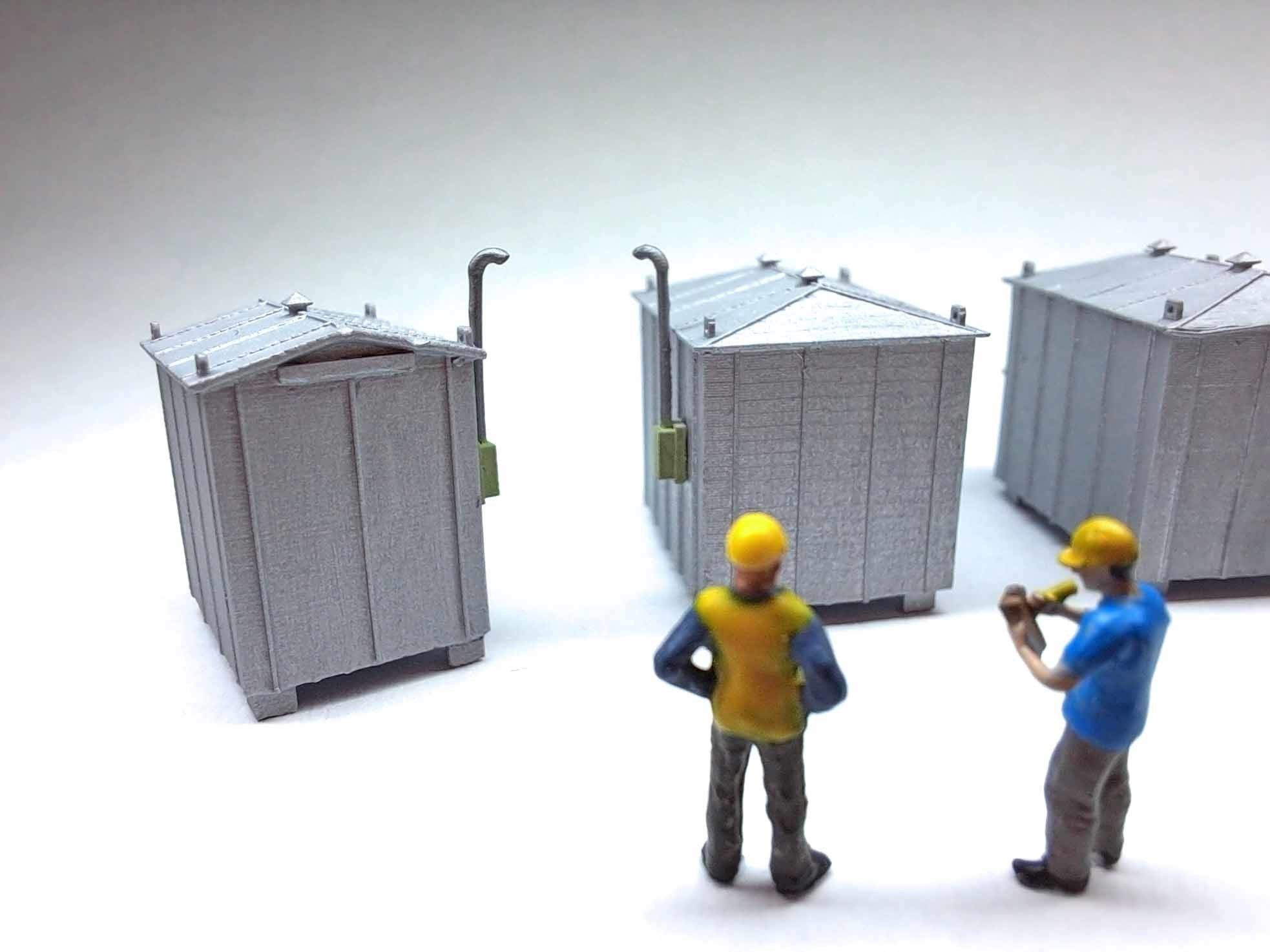 N Scale Lineside Equipment Sheds 3D model | CGTrader