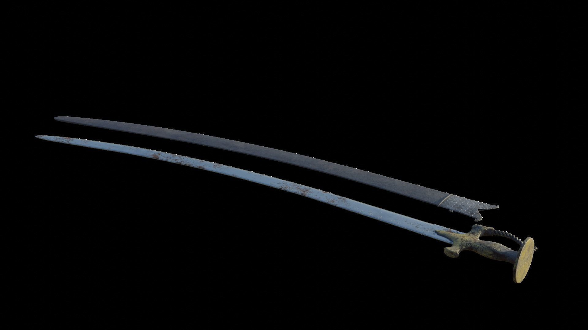 3D model Ancient Indian Sword VR / AR / low-poly | CGTrader