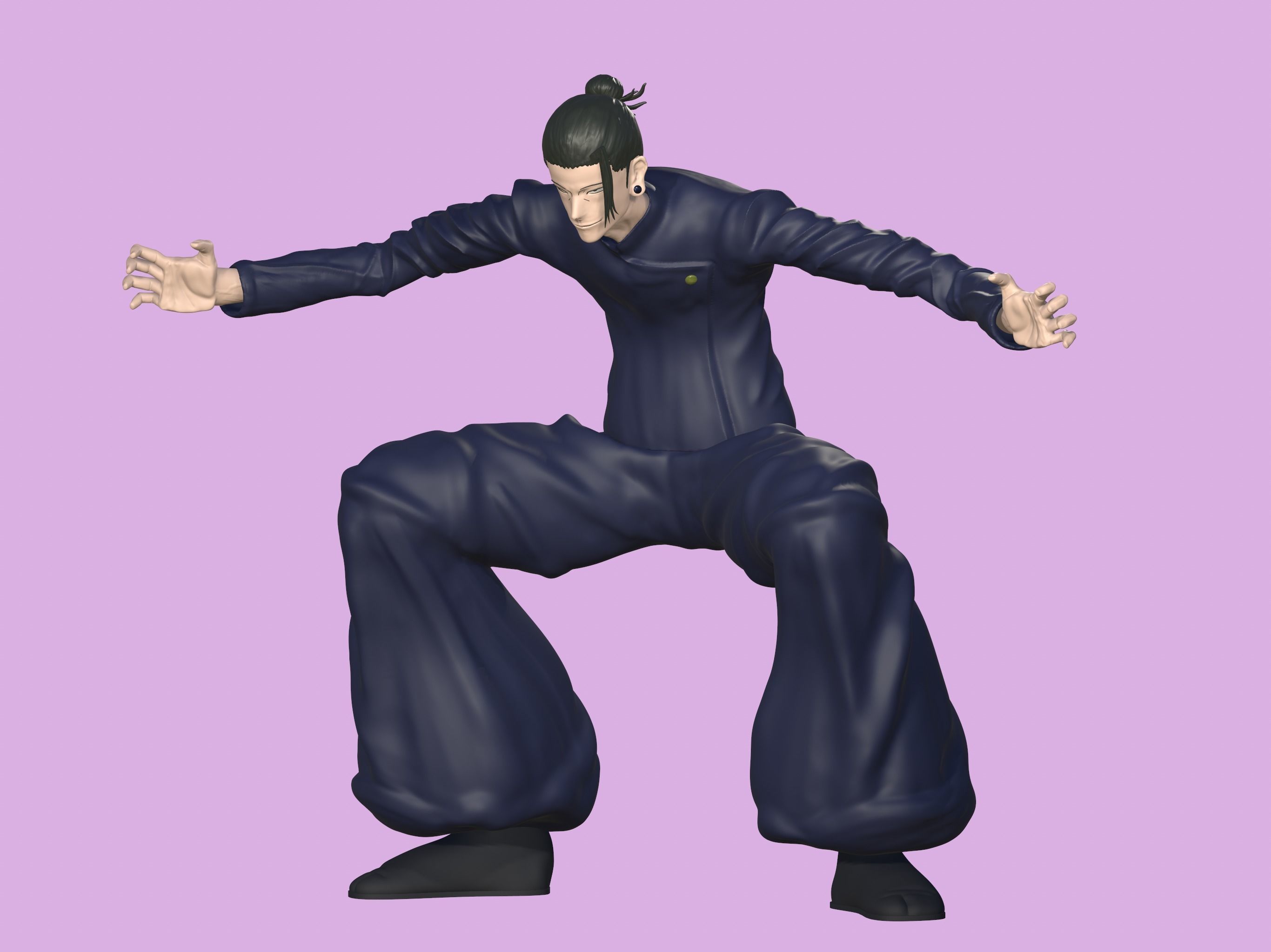 Geto Suguru school uniform Figure Jujutsu Kaisen 3D model 3D printable ...