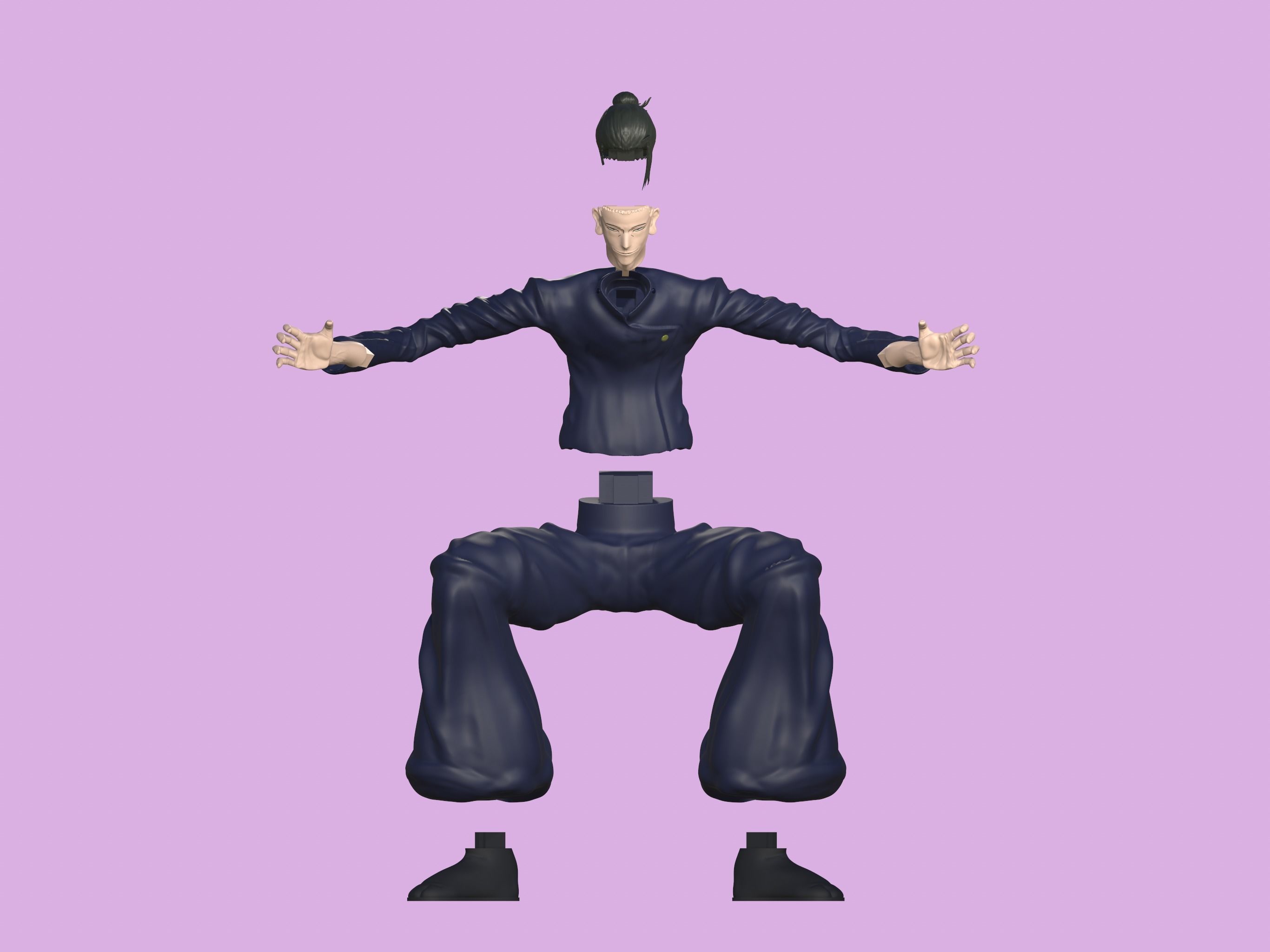 Geto Suguru school uniform Figure Jujutsu Kaisen 3D model 3D printable ...