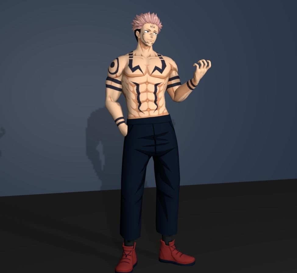 ryomen sukuna 3D model animated rigged | CGTrader