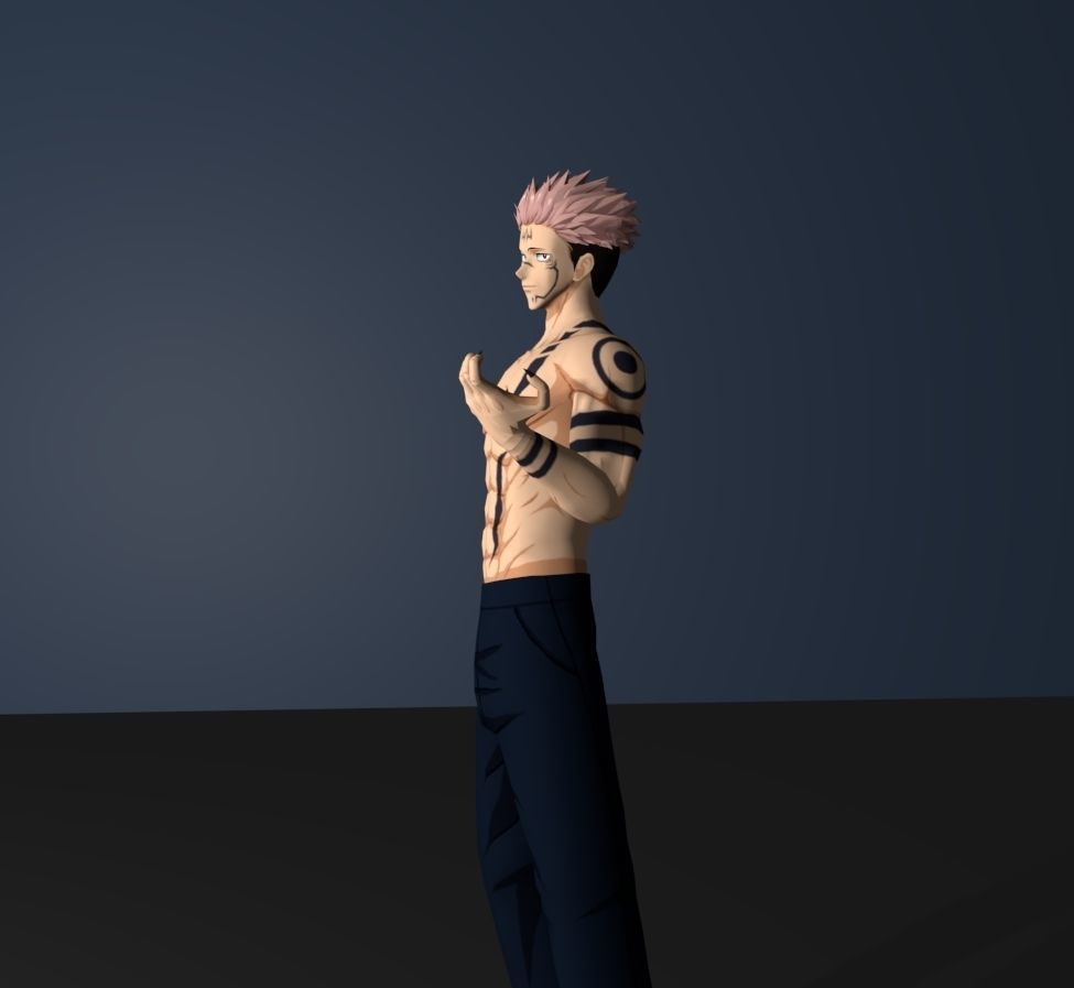 ryomen sukuna 3D model animated rigged | CGTrader