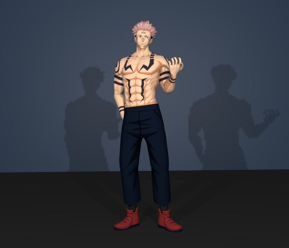 ryomen sukuna 3D model animated rigged | CGTrader