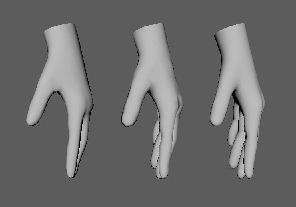 3D model LP Hand base mesh Low-poly 3D model VR / AR / low-poly | CGTrader