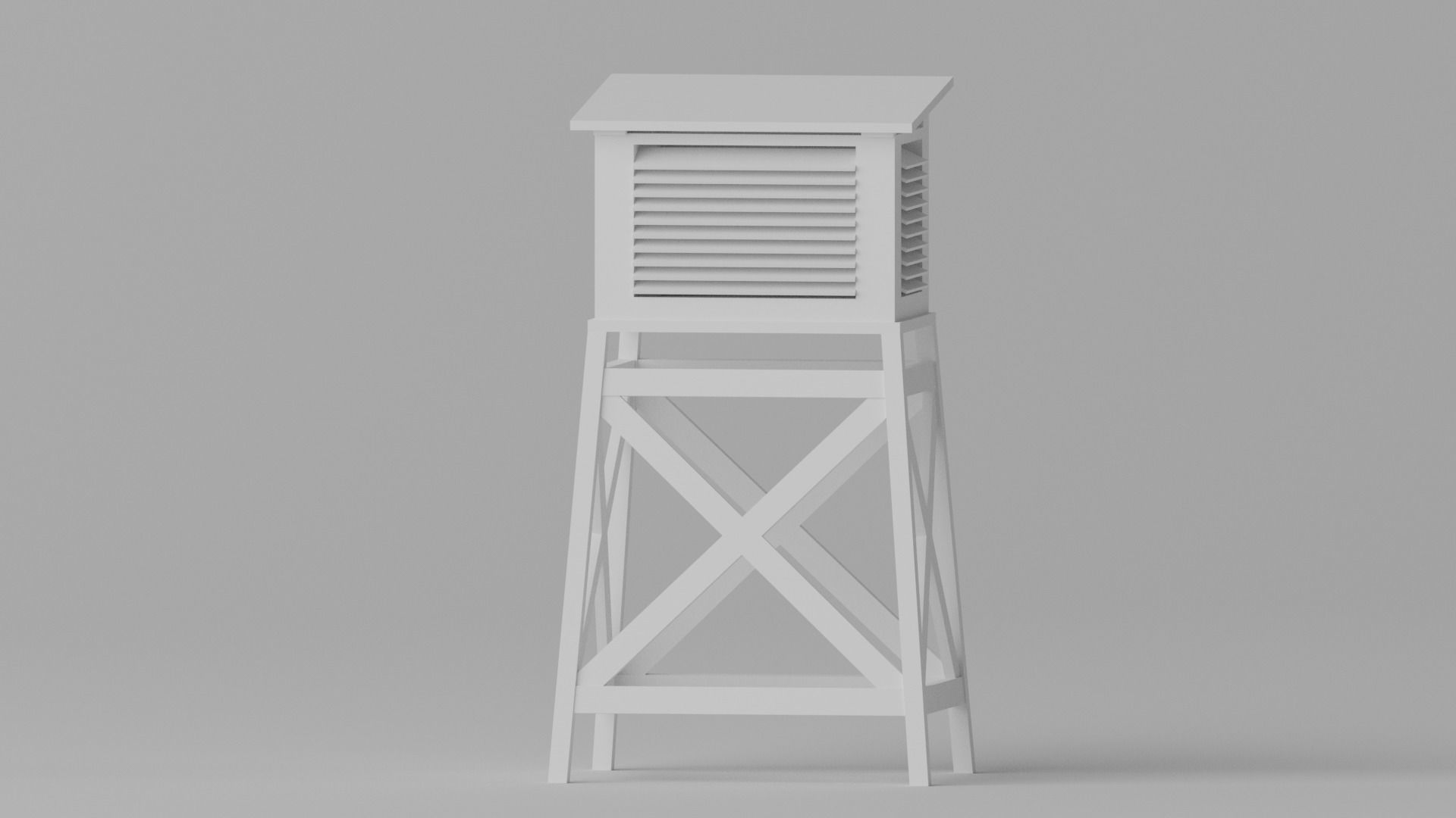 Weather Station Stevenson Screen 3D model | CGTrader