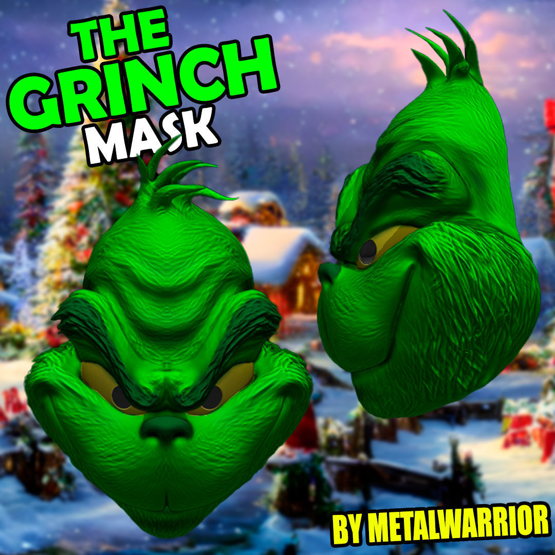 THE GRINCH MASK 3D model 3D printable | CGTrader