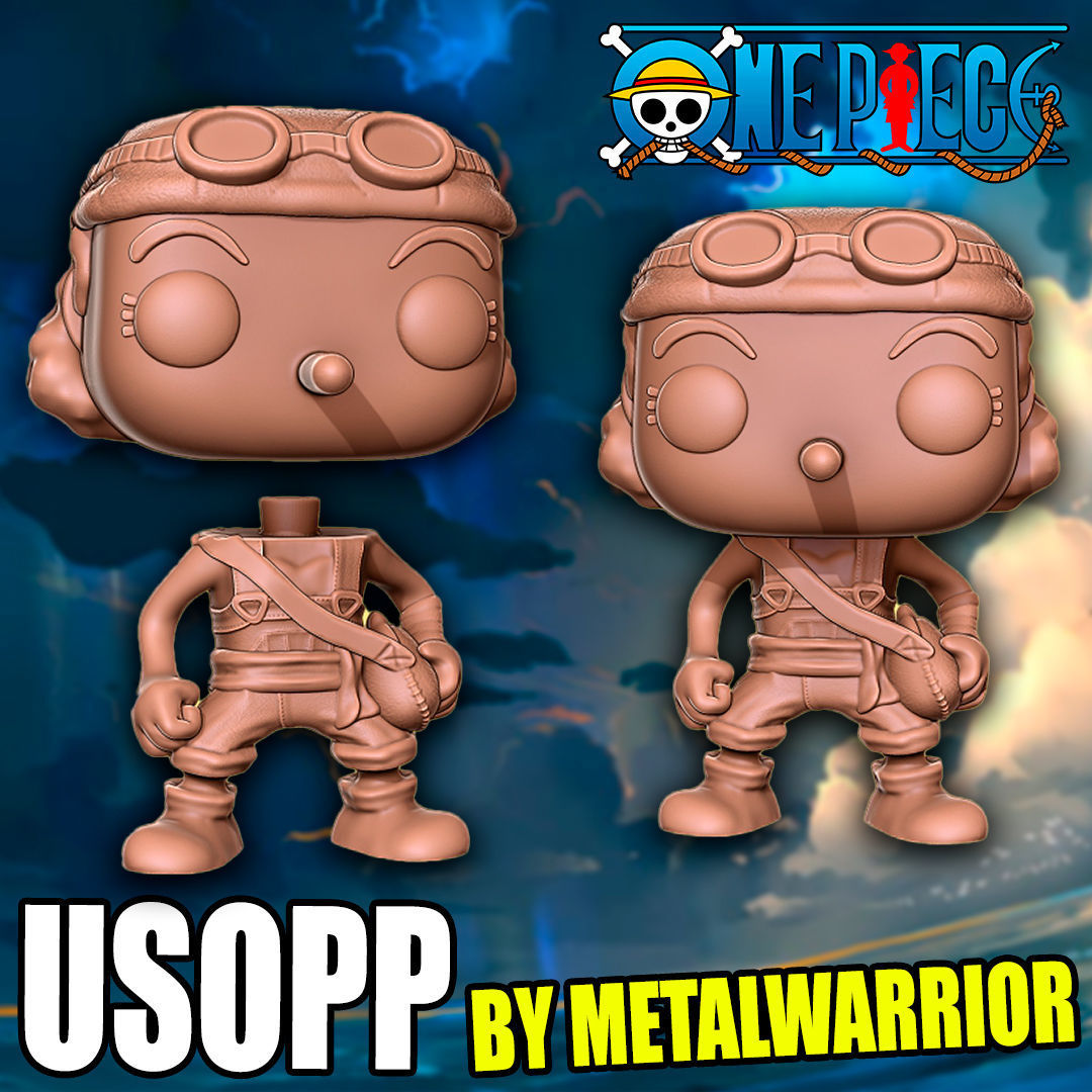 ONE PIECE - USOPP - NETFLIX - FUNKO POP 3D model 3D printable | CGTrader