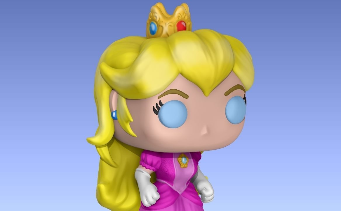 SUPER MARIO BROS - PRINCESS PEACH FUNKO POP 3D model 3D printable ...