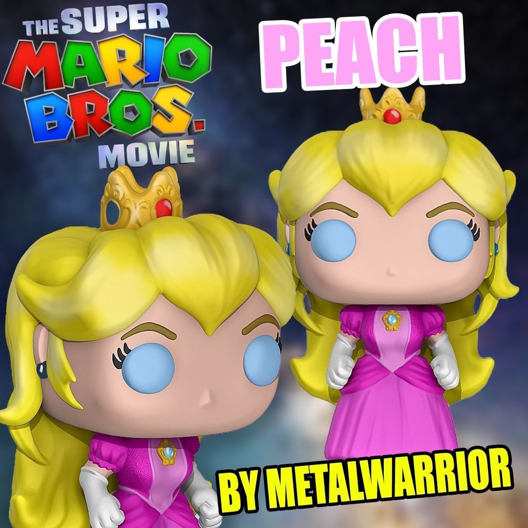 SUPER MARIO BROS - PRINCESS PEACH FUNKO POP 3D model 3D printable ...