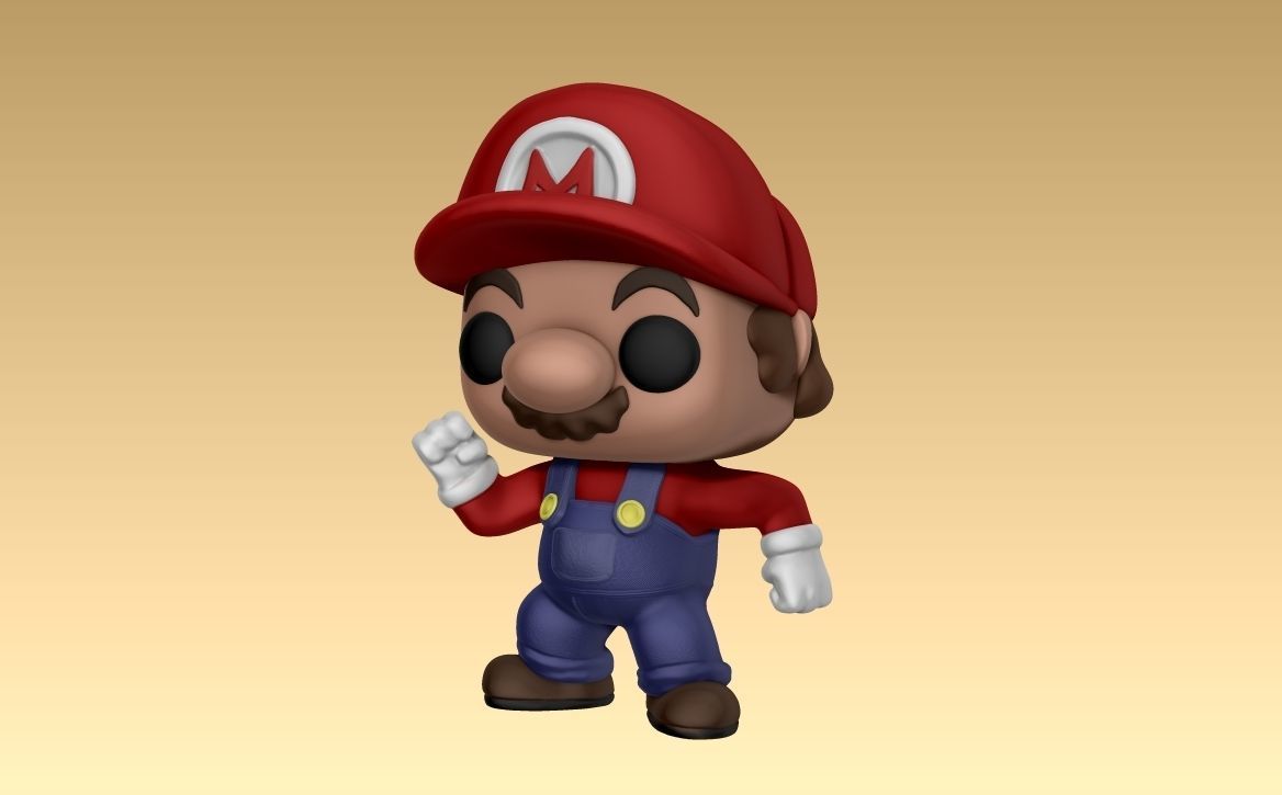 SUPER MARIO BROS - MARIO FUNKO POP 3D model 3D printable | CGTrader