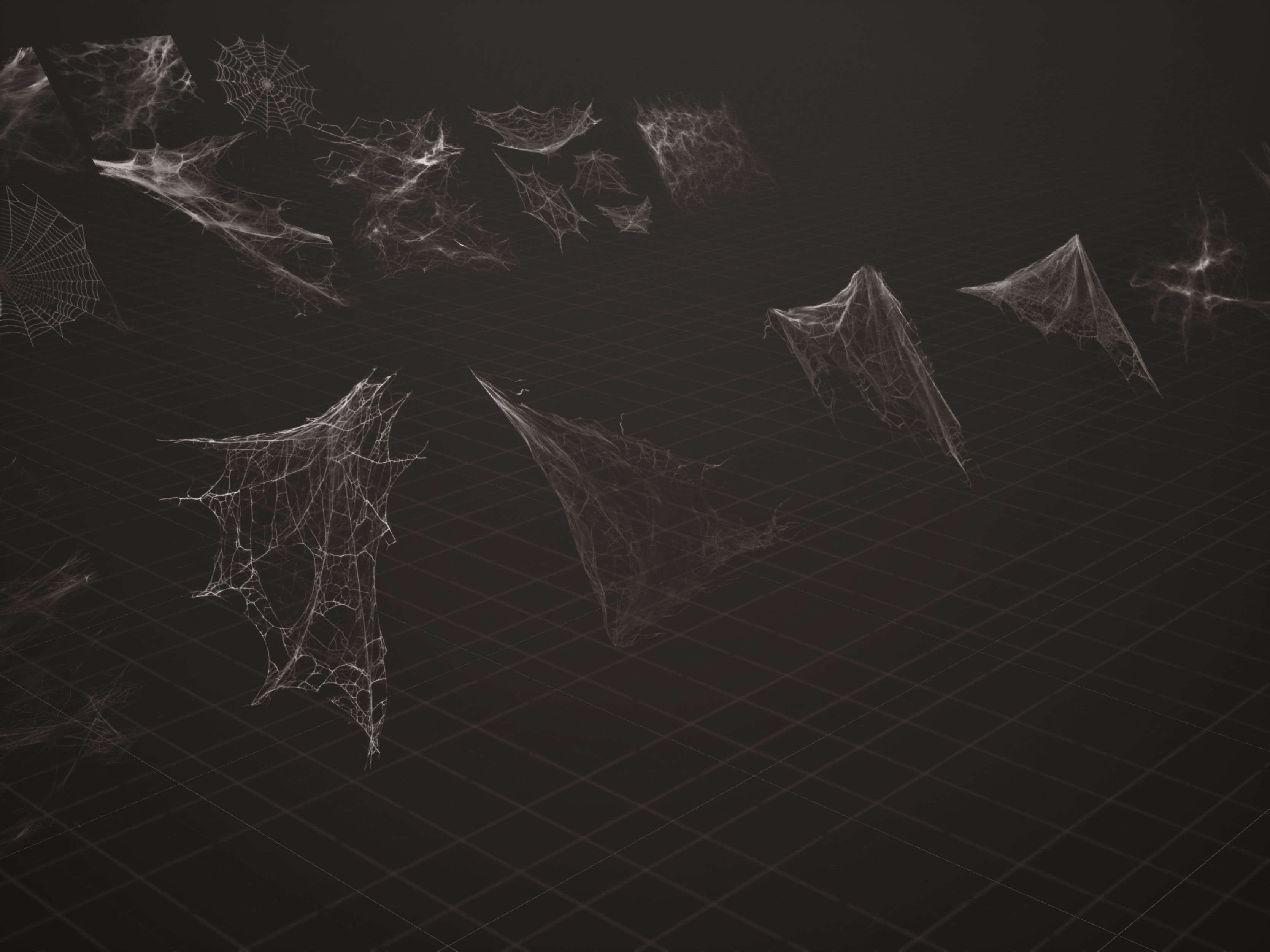 Texture 40 Png of Spider Web Cobweb Pack UE Project VR / AR / low-poly ...