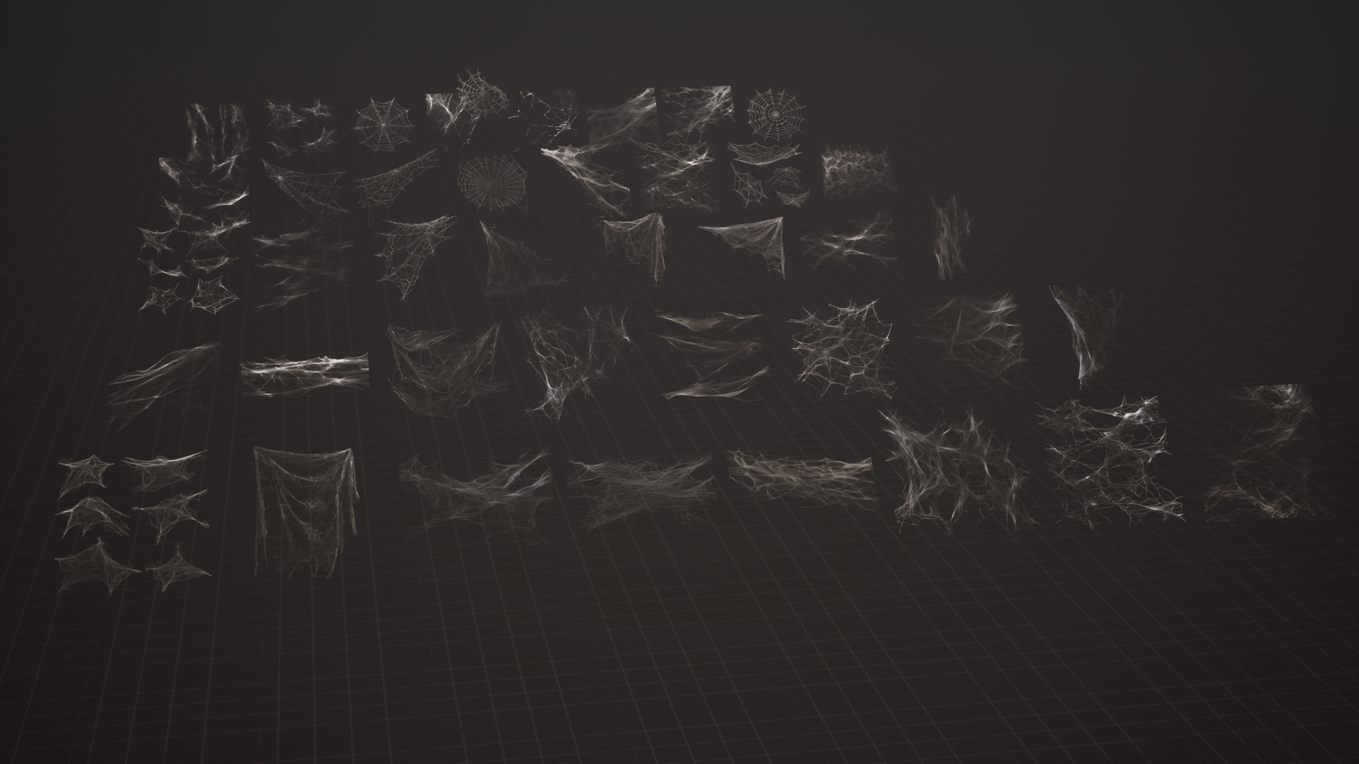 Texture 40 Png of Spider Web Cobweb Pack UE Project VR / AR / low-poly ...