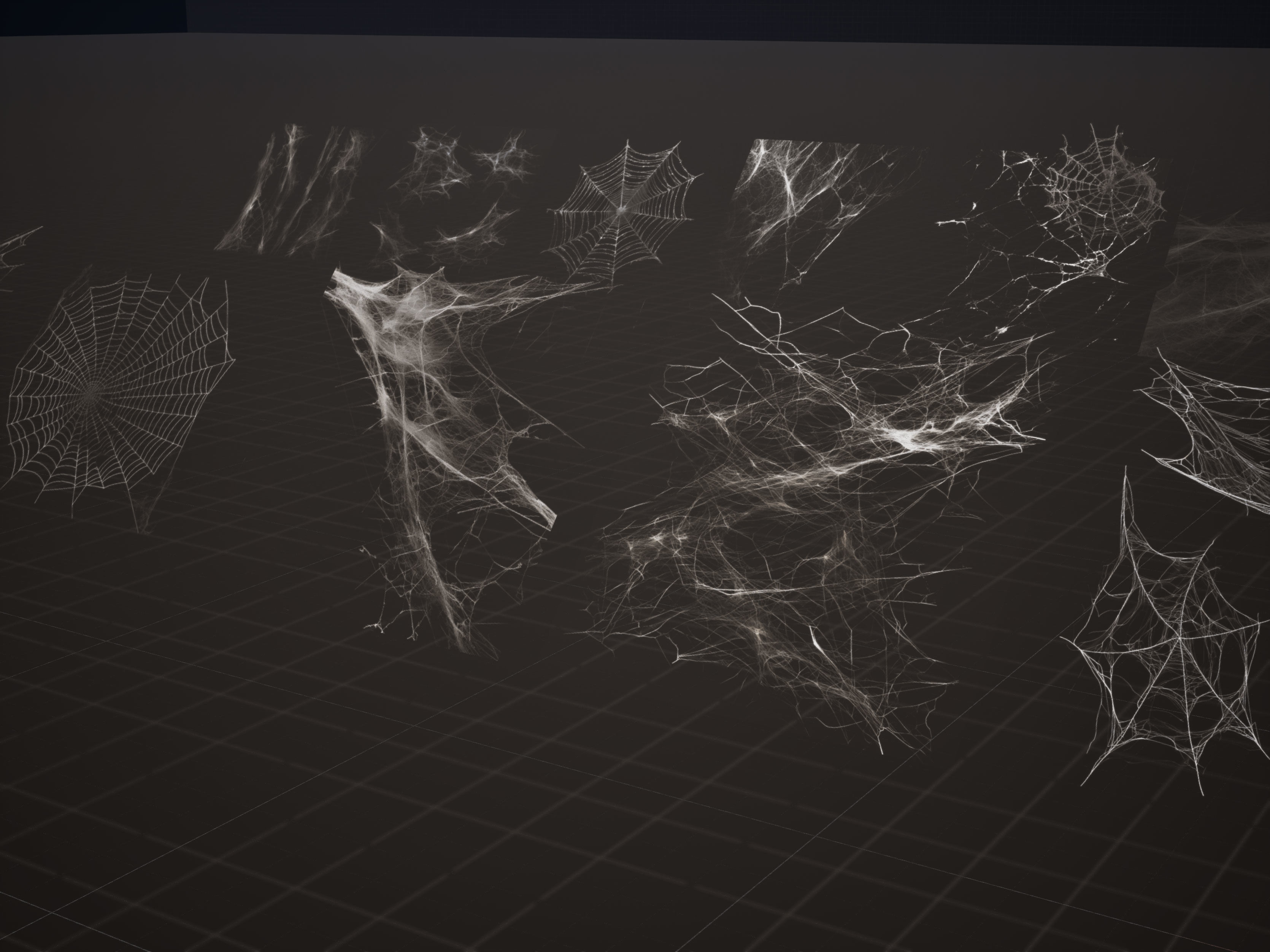 Texture 40 Png of Spider Web Cobweb Pack UE Project VR / AR / low-poly ...