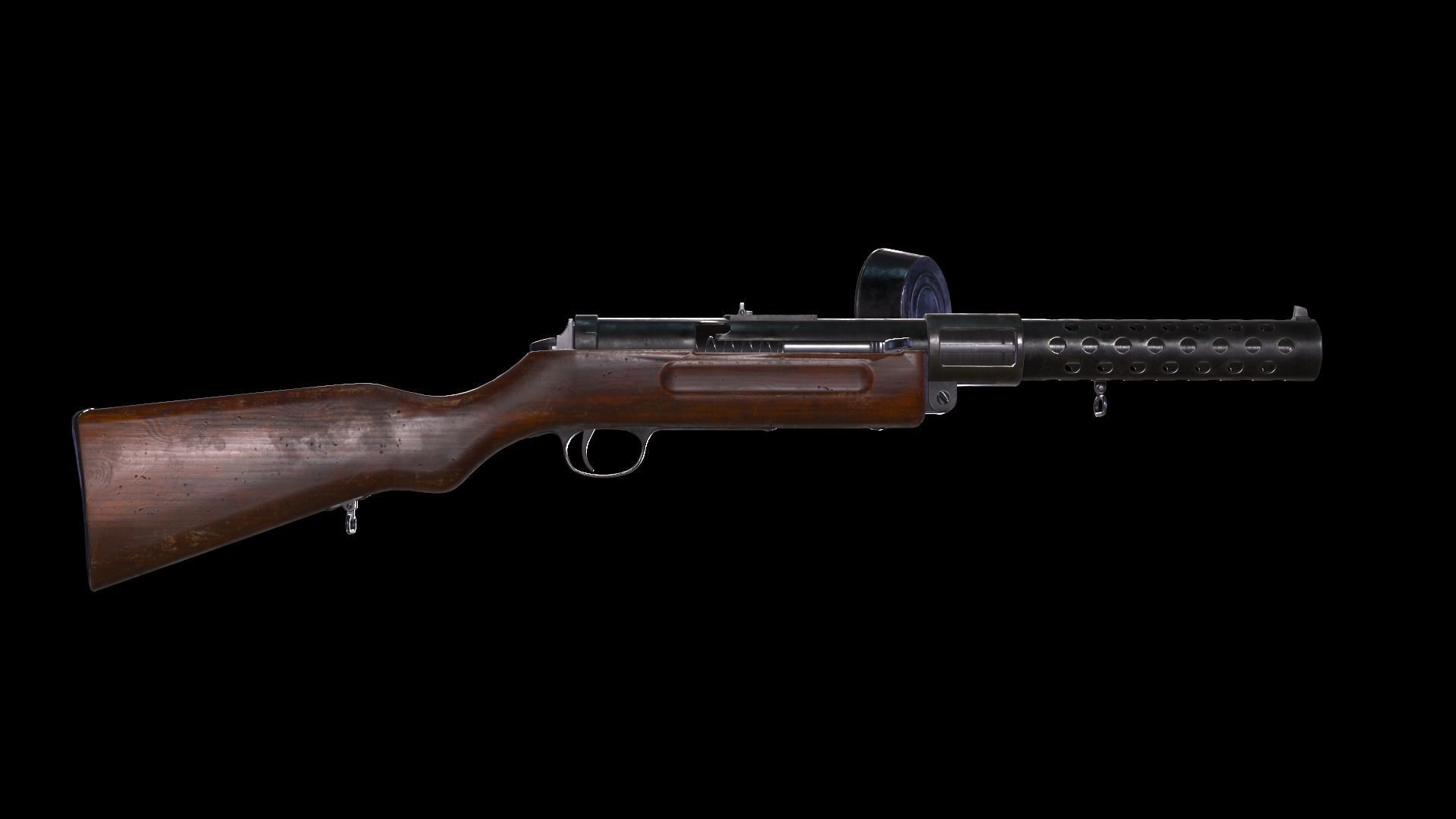 3D model MP18 SubMachine Gun Low-poly 3D model VR / AR / low-poly ...