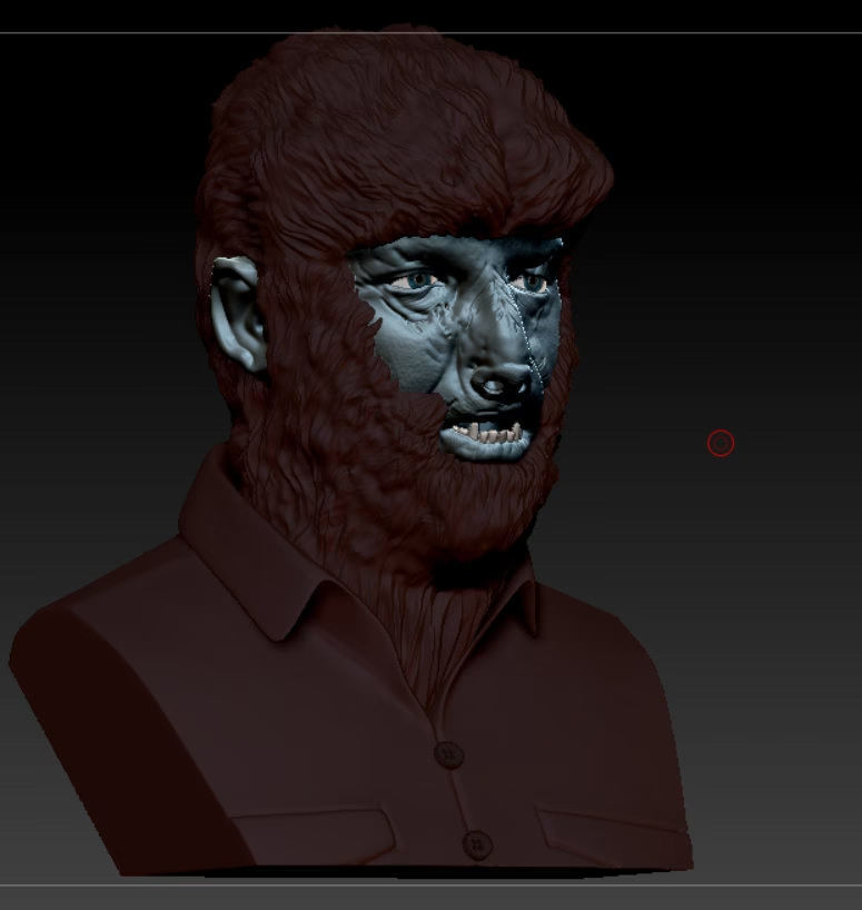 The Wolfman Lon Chaney Jr life size scale bust 3D model 3D printable ...