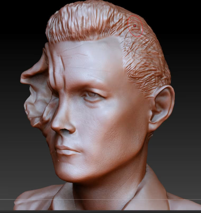Terminator 2 Robert Patrick Bullet Hole life size scale bust 3D model ...
