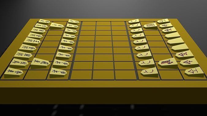 3D model Engraved Shogi board and pieces VR / AR / low-poly | CGTrader