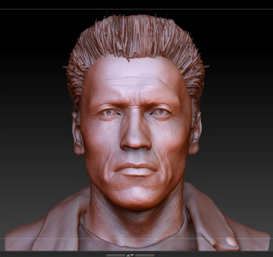 Terminator 2 lifesize scale bust 3D model 3D printable | CGTrader