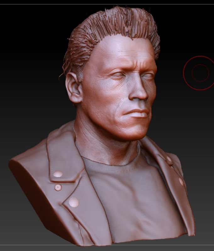 Terminator 2 lifesize scale bust 3D model 3D printable | CGTrader