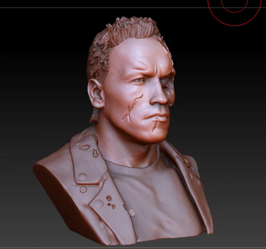 Terminator 1 life size scale bust 3D model 3D printable | CGTrader