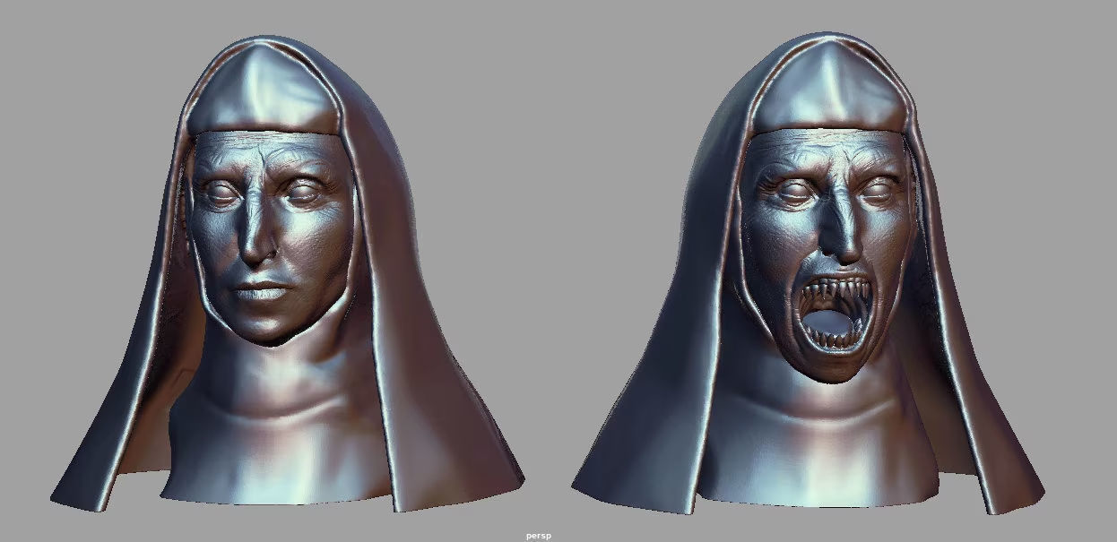 The Nun conjuring Valak lifesize scale bust 3D model 3D printable ...