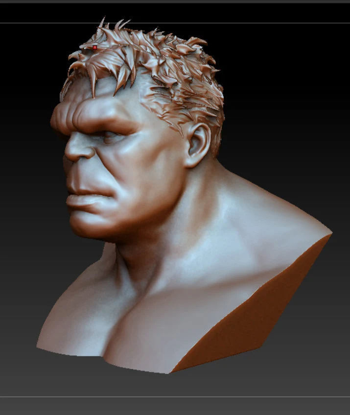 Hulk Avengers lifesize scale bust 3D model 3D printable | CGTrader