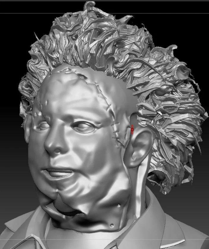 LEATHERFACE Pretty Woman BUST life size scale 3D model 3D printable ...