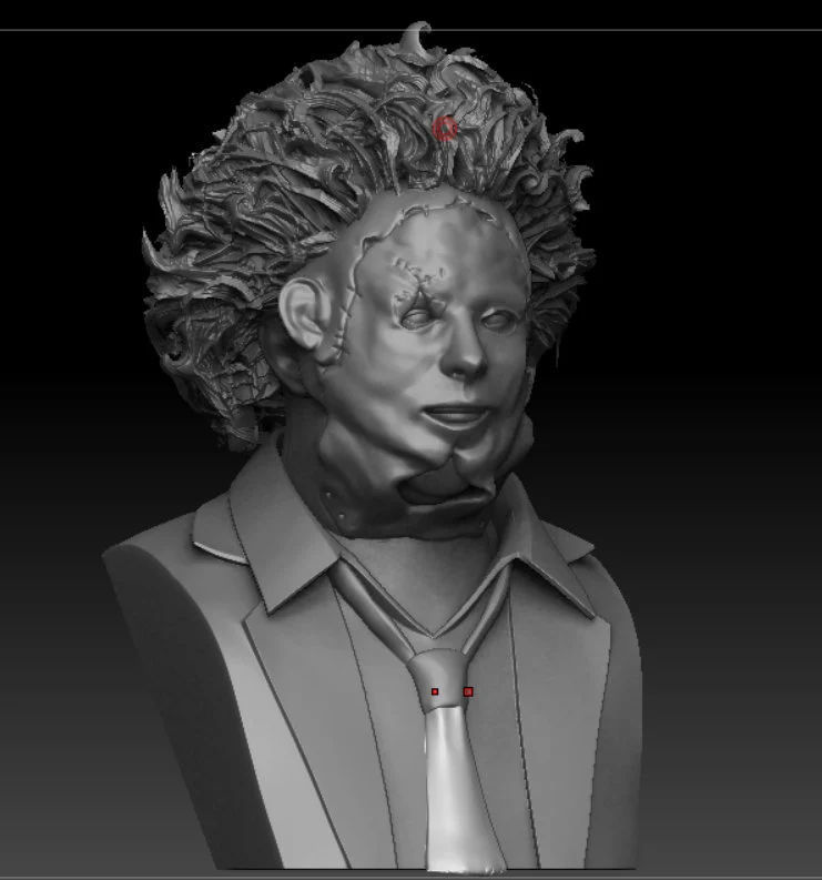 LEATHERFACE Pretty Woman BUST life size scale 3D model 3D printable ...