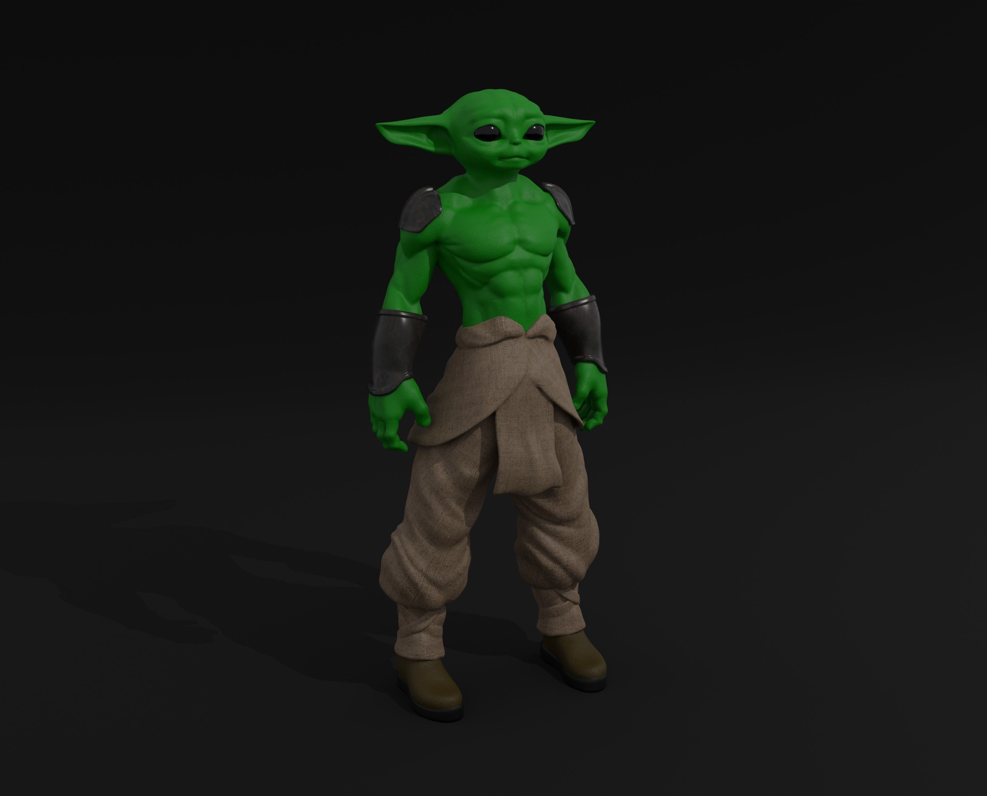 Muscular Baby Yoda 3D model | CGTrader