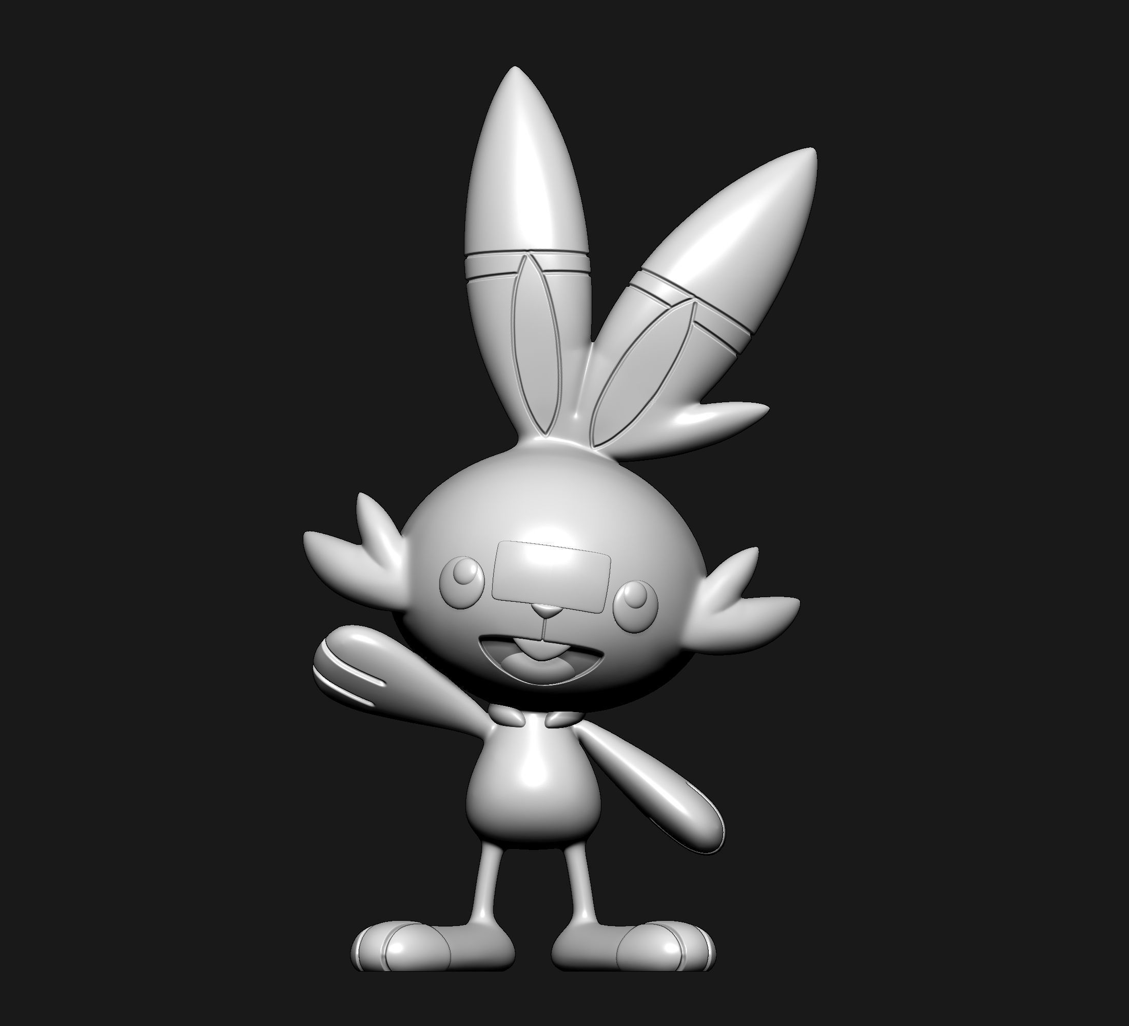 Pokemon - Scorbunny with 2 poses 3D model 3D printable | CGTrader
