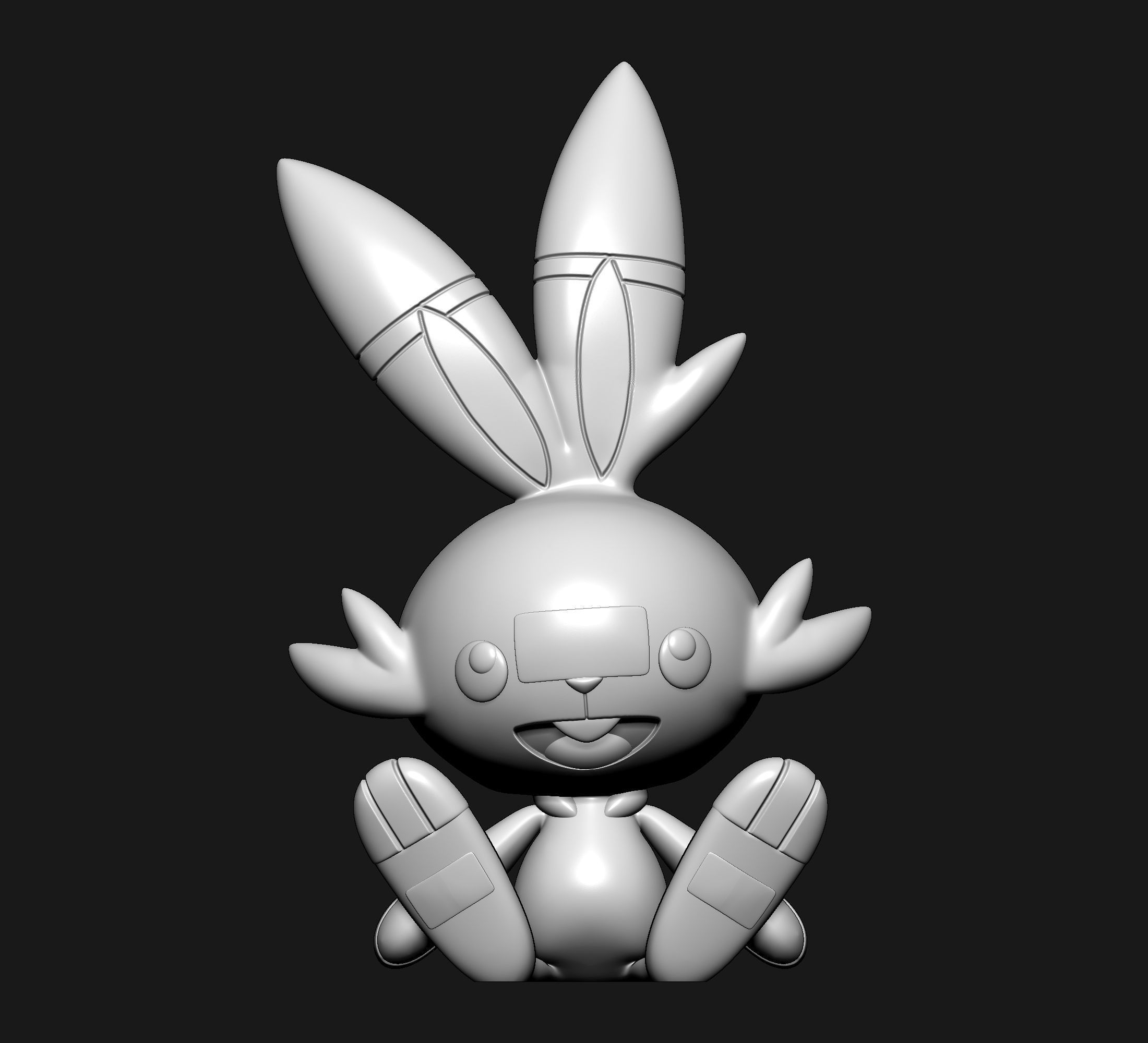 Pokemon - Scorbunny with 2 poses 3D model 3D printable | CGTrader