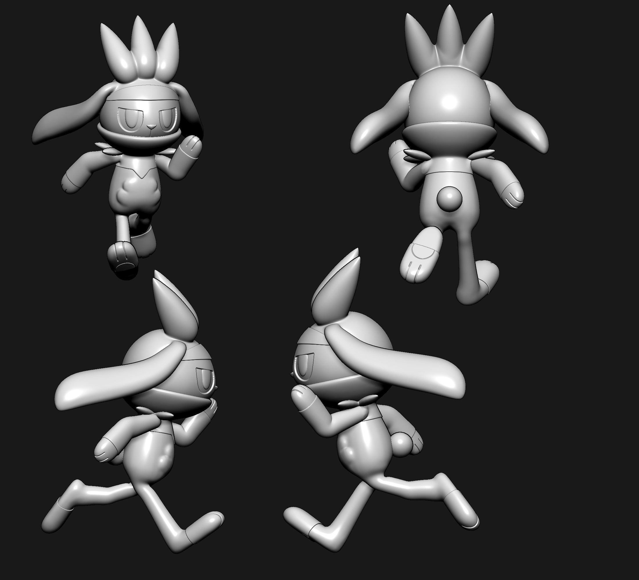 Pokemon - Raboot with 2 poses 3D model 3D printable | CGTrader