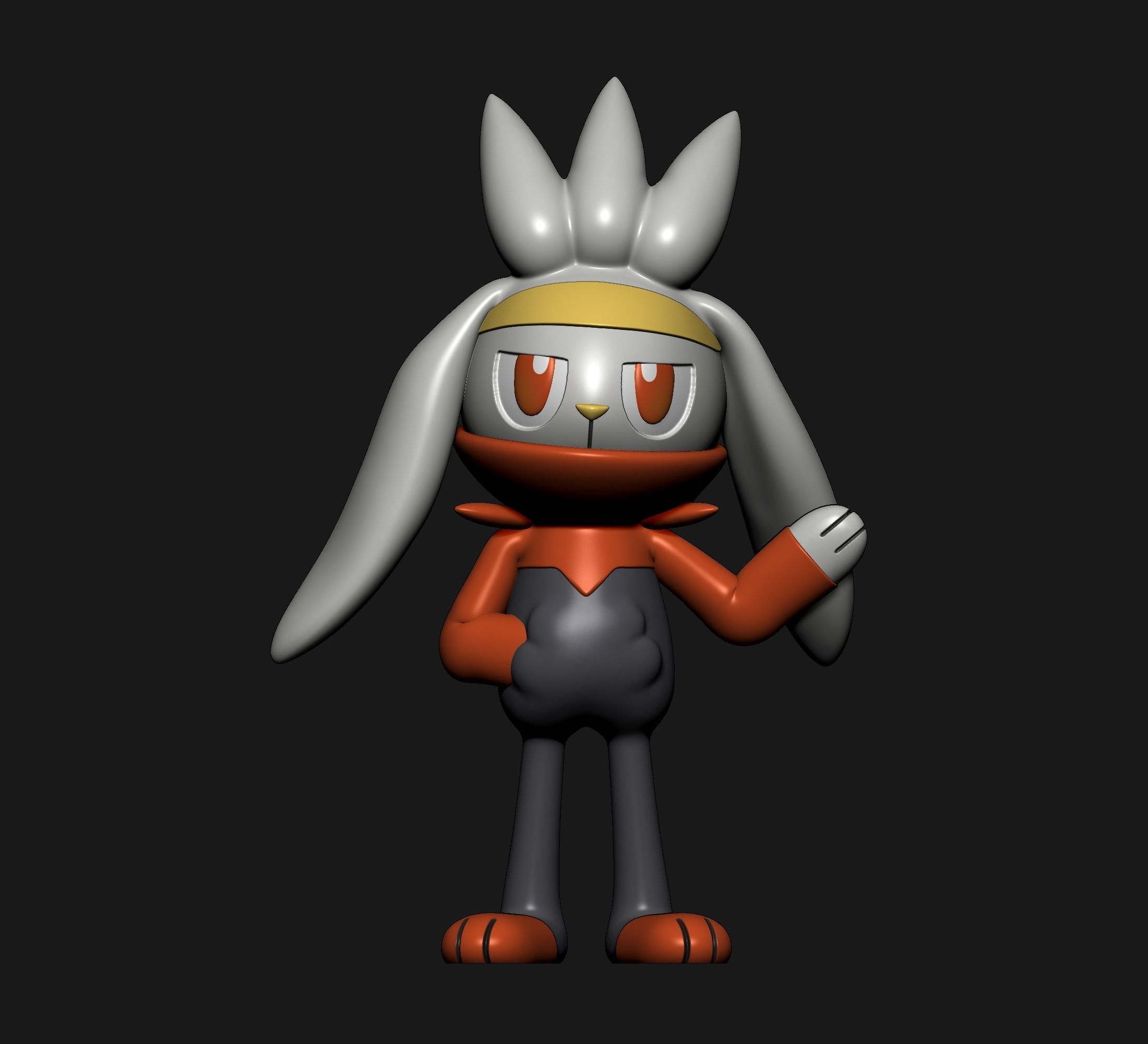 Pokemon - Raboot with 2 poses 3D model 3D printable | CGTrader