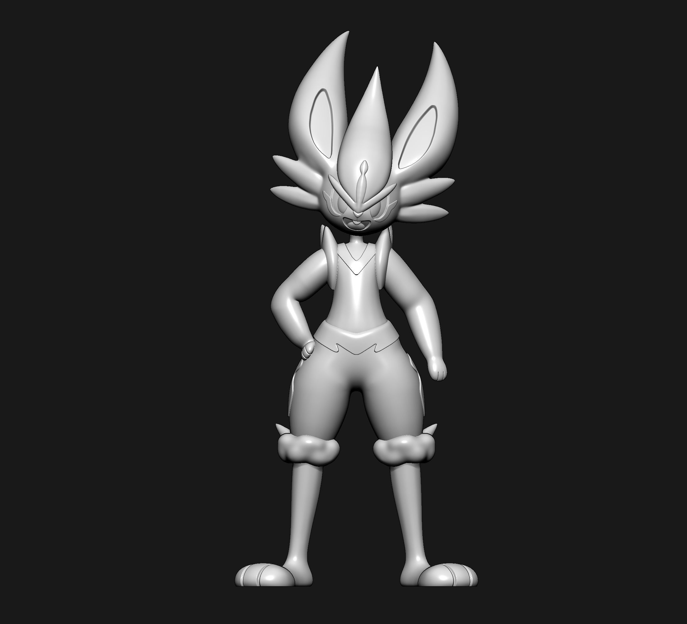 Pokemon - Cinderace with 2 poses 3D model 3D printable | CGTrader