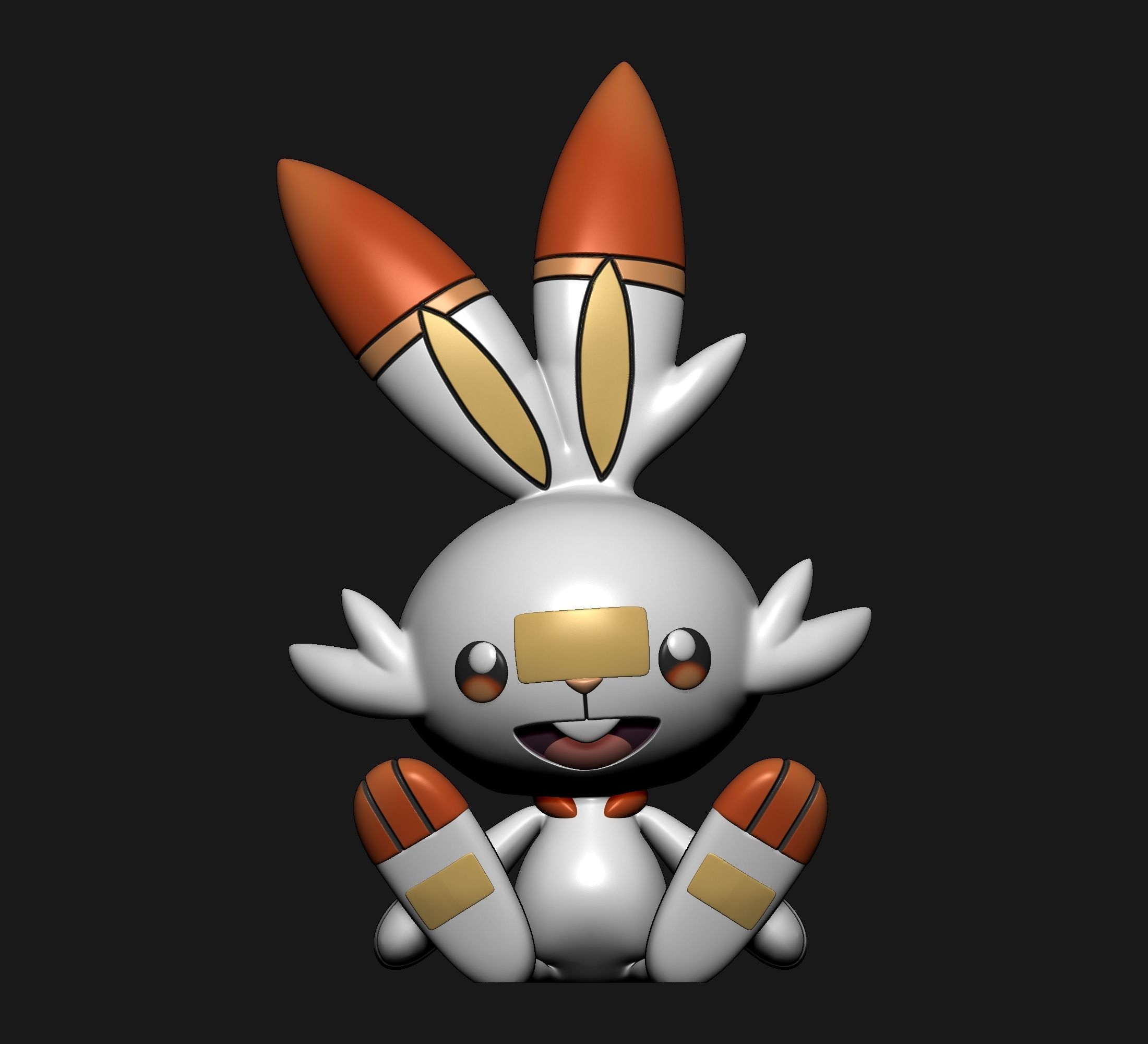 Pokemon - Scorbunny Raboot and Cinderace 3D model 3D printable | CGTrader
