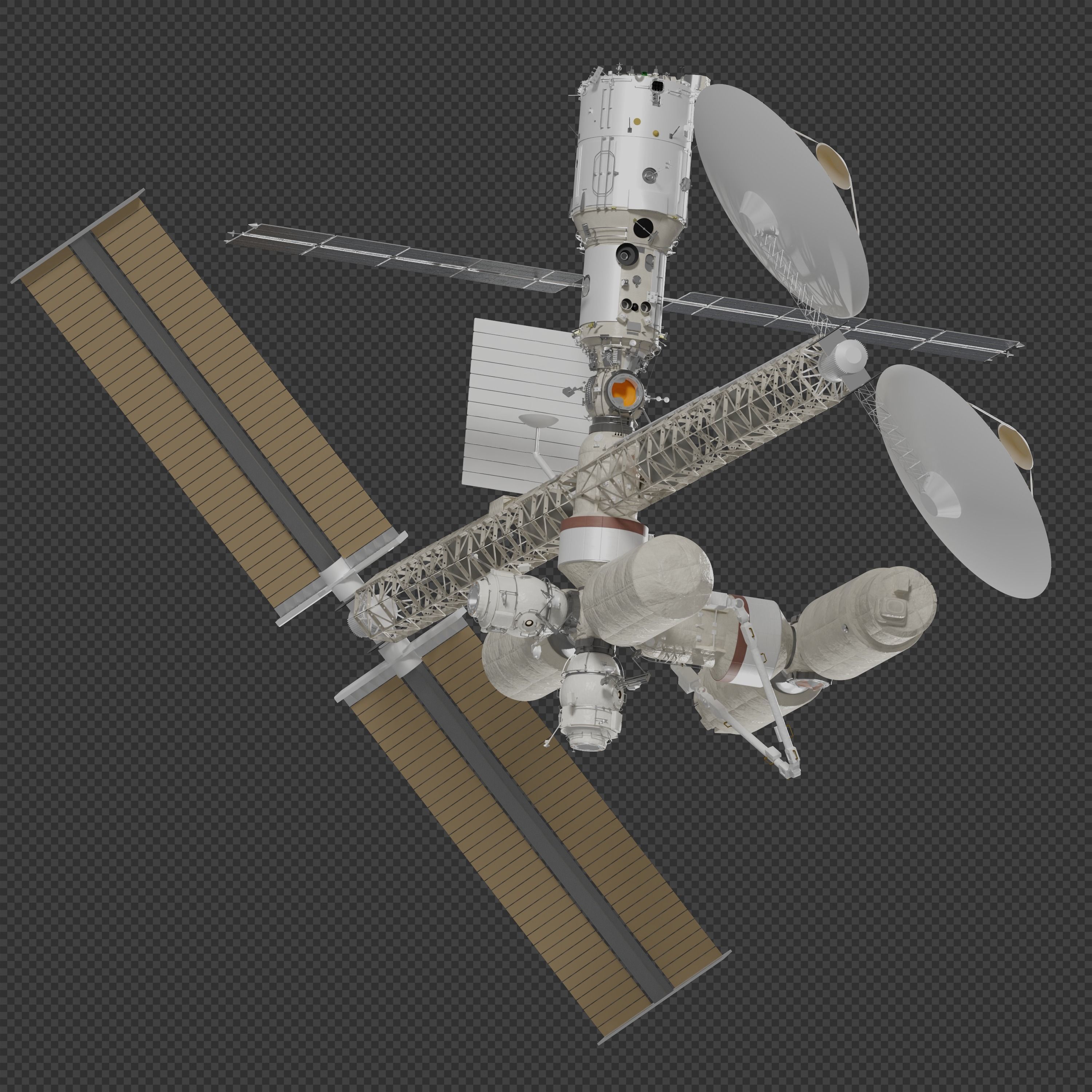 Mir-2 Space Station 3D model | CGTrader