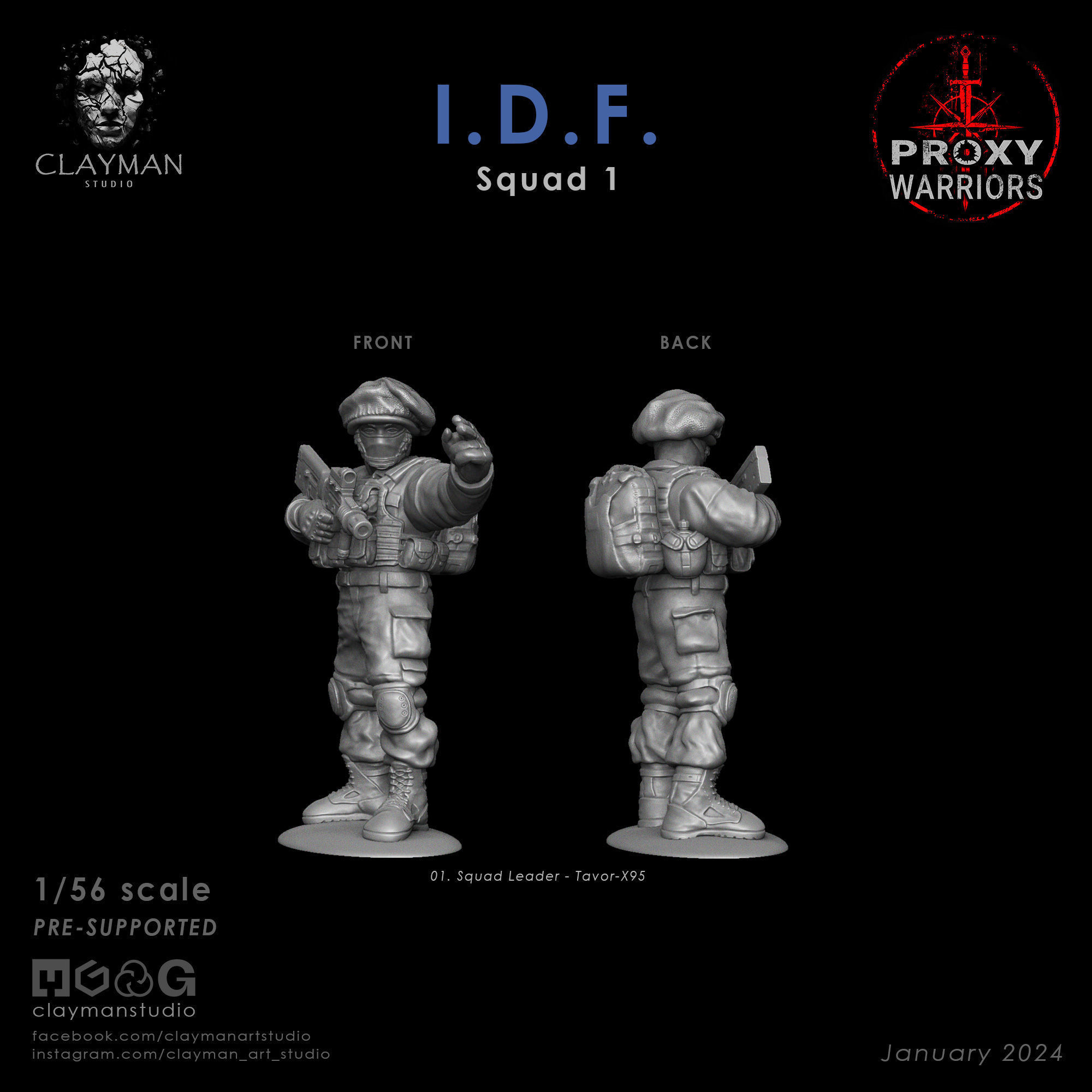 IDF Squad 1 1 56 scale 3D model 3D printable | CGTrader