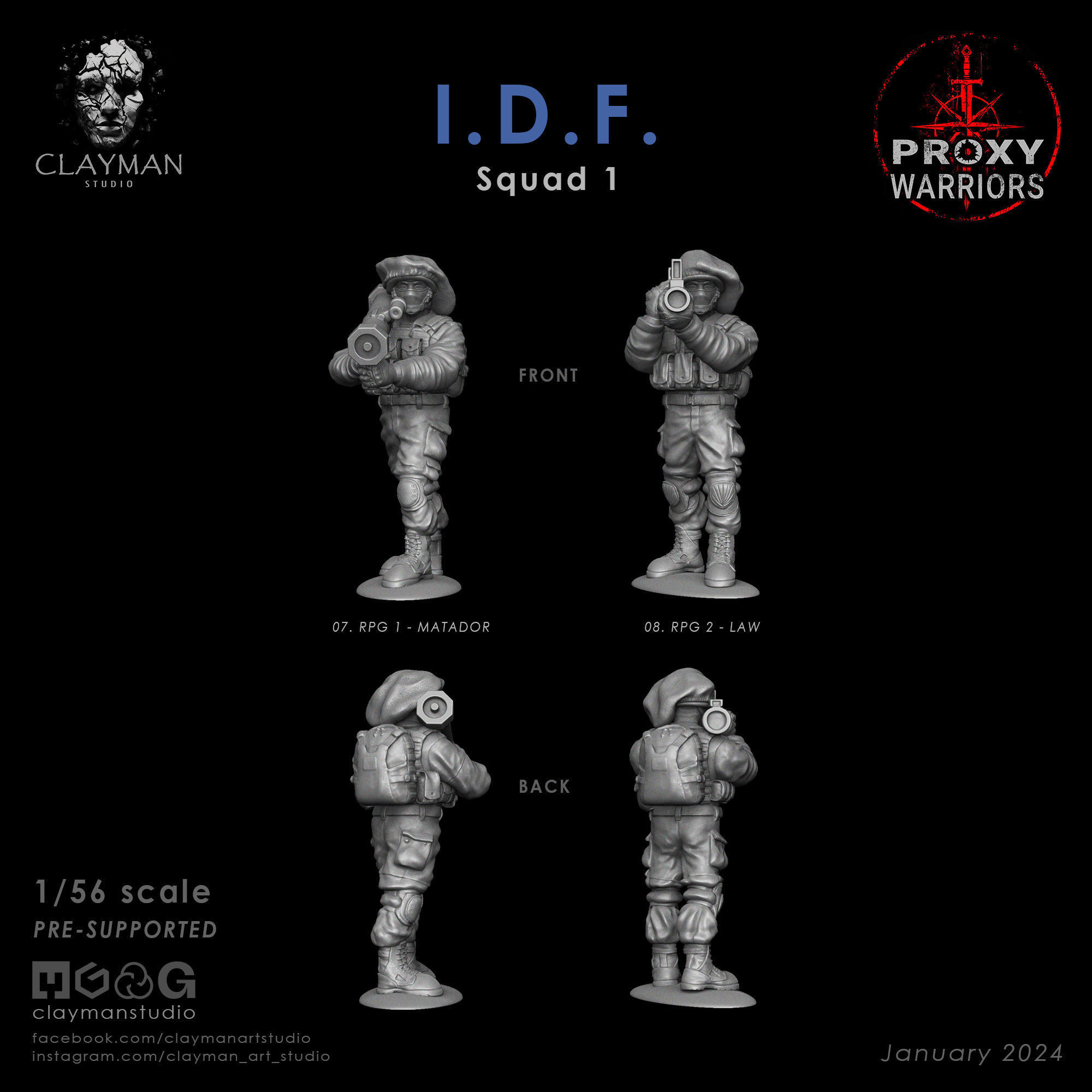 IDF Squad 1 1 56 scale 3D model 3D printable | CGTrader