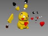 PIKACHU VALENTINE CROCHET KNITTED - PARTS - 3MF 3D model 3D printable ...