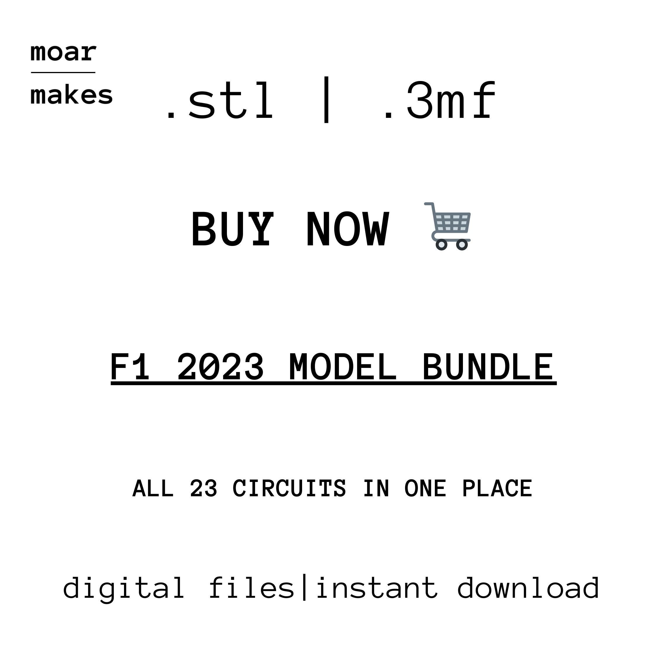 23 Races Bundle 2023 Formula 1 Trophy 3D Model - Track - Circuit 3D ...