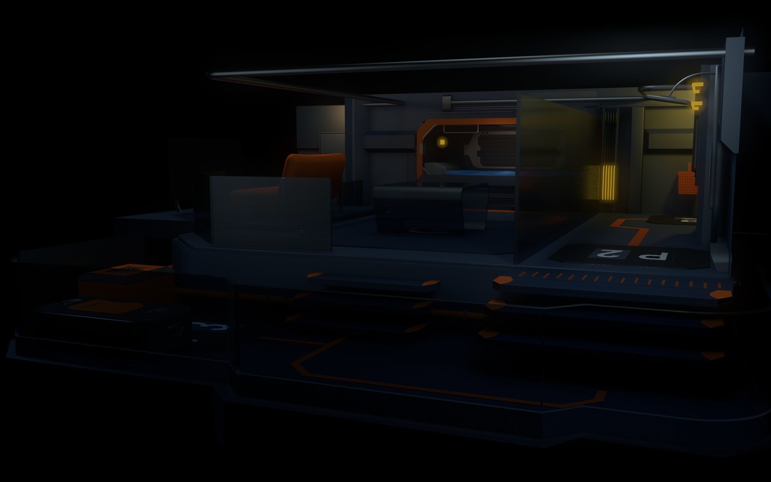 Futuristic hospital clinical trial laboratory 3D model | CGTrader