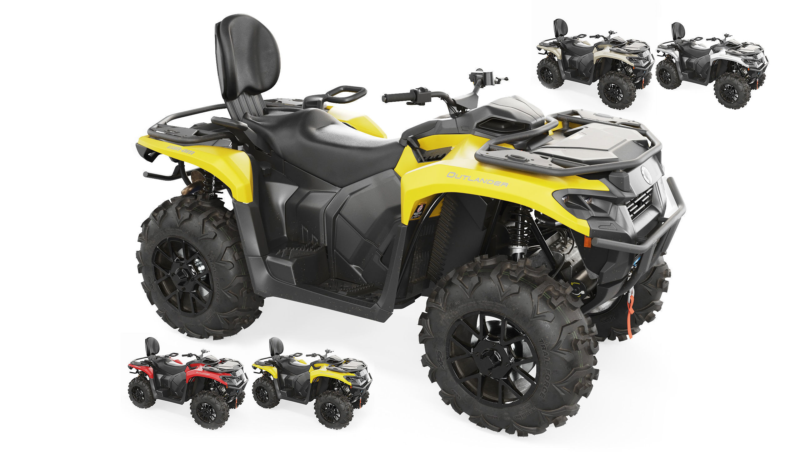 ATV BRP can-am OUTLANDER 700 XT 3D model | CGTrader