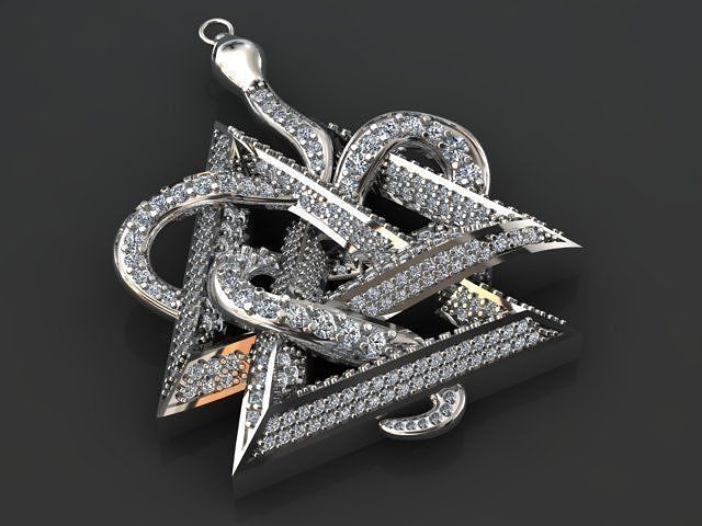 Triangle snake 3D model 3D printable | CGTrader