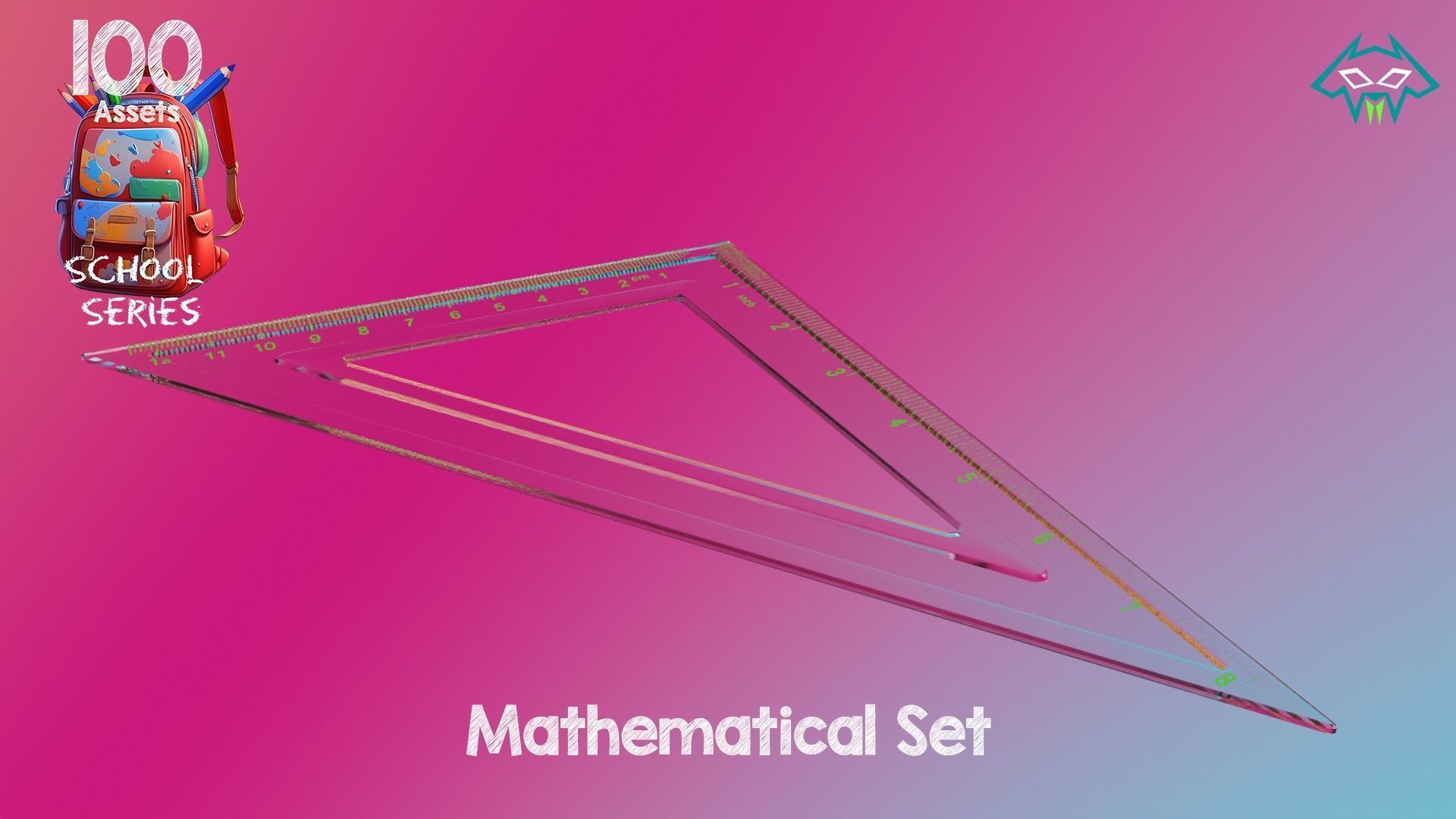 Mathematical Set - 100 Assets - School Series 3D model | CGTrader